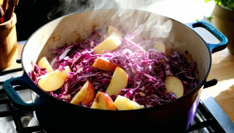 Recette traditionnelle de chou rouge aux pommes - Le chou rouge