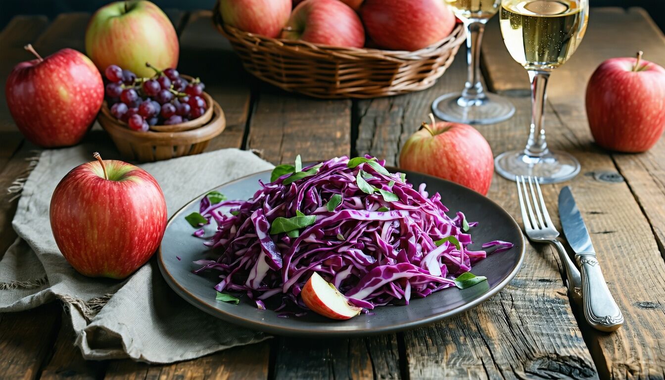 Recette traditionnelle de chou rouge aux pommes - Le chou rouge